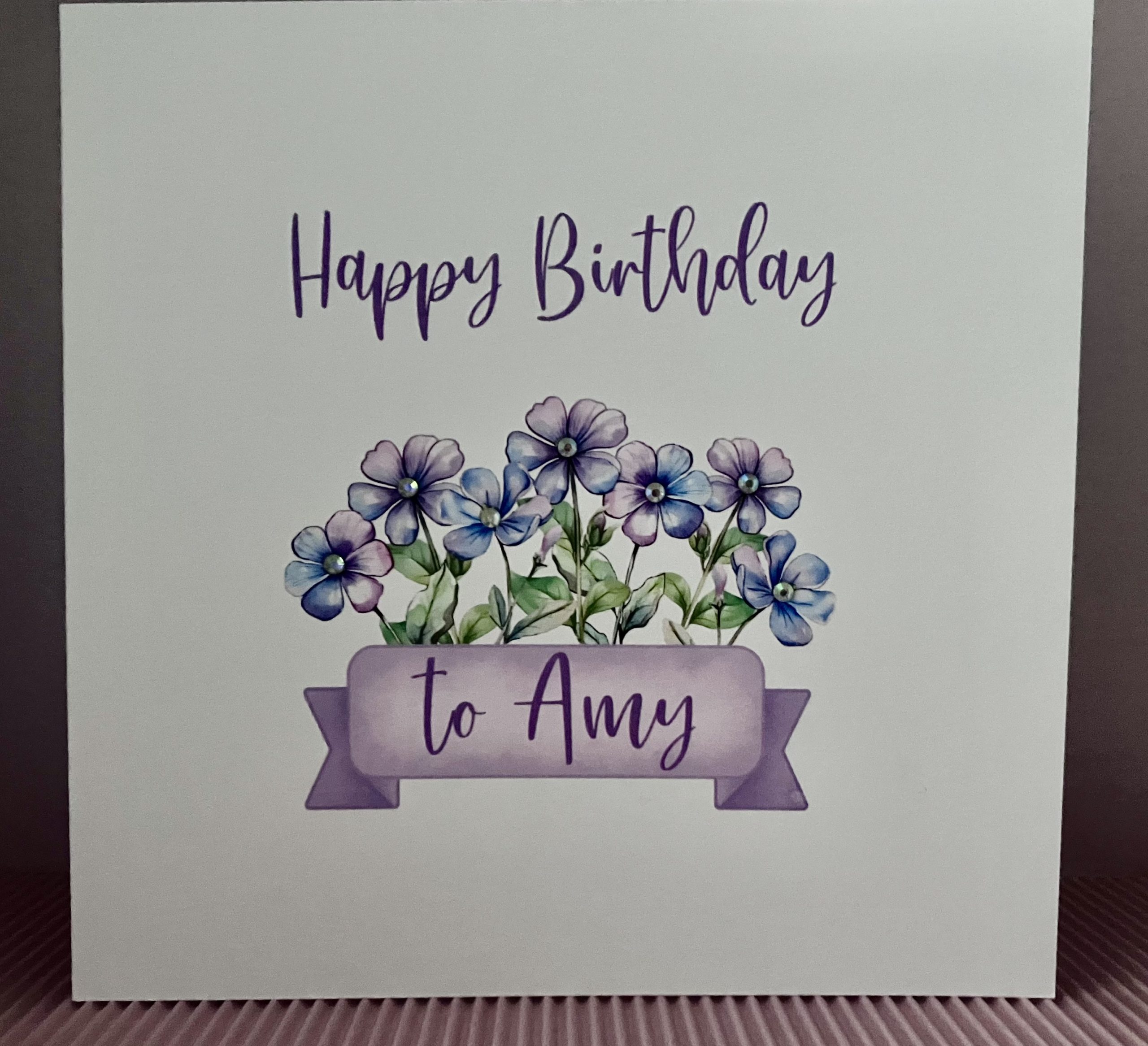 Birth Month Flower Birthday Card - February - personalised, with ...